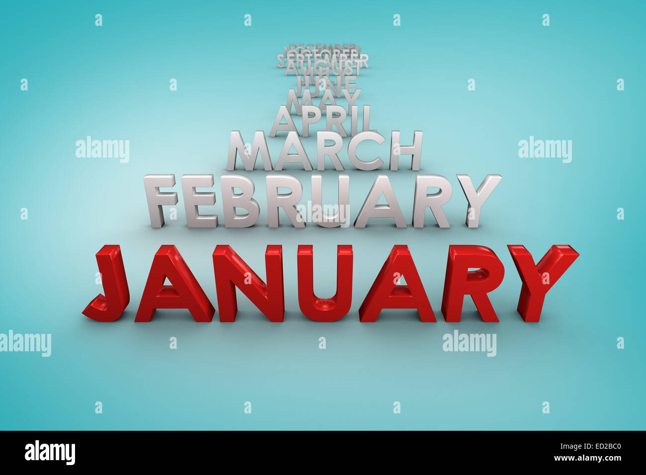 Composite image of list of months Stock Photo - Alamy