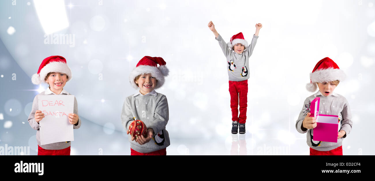 Composite image of different festive boys Stock Photo - Alamy