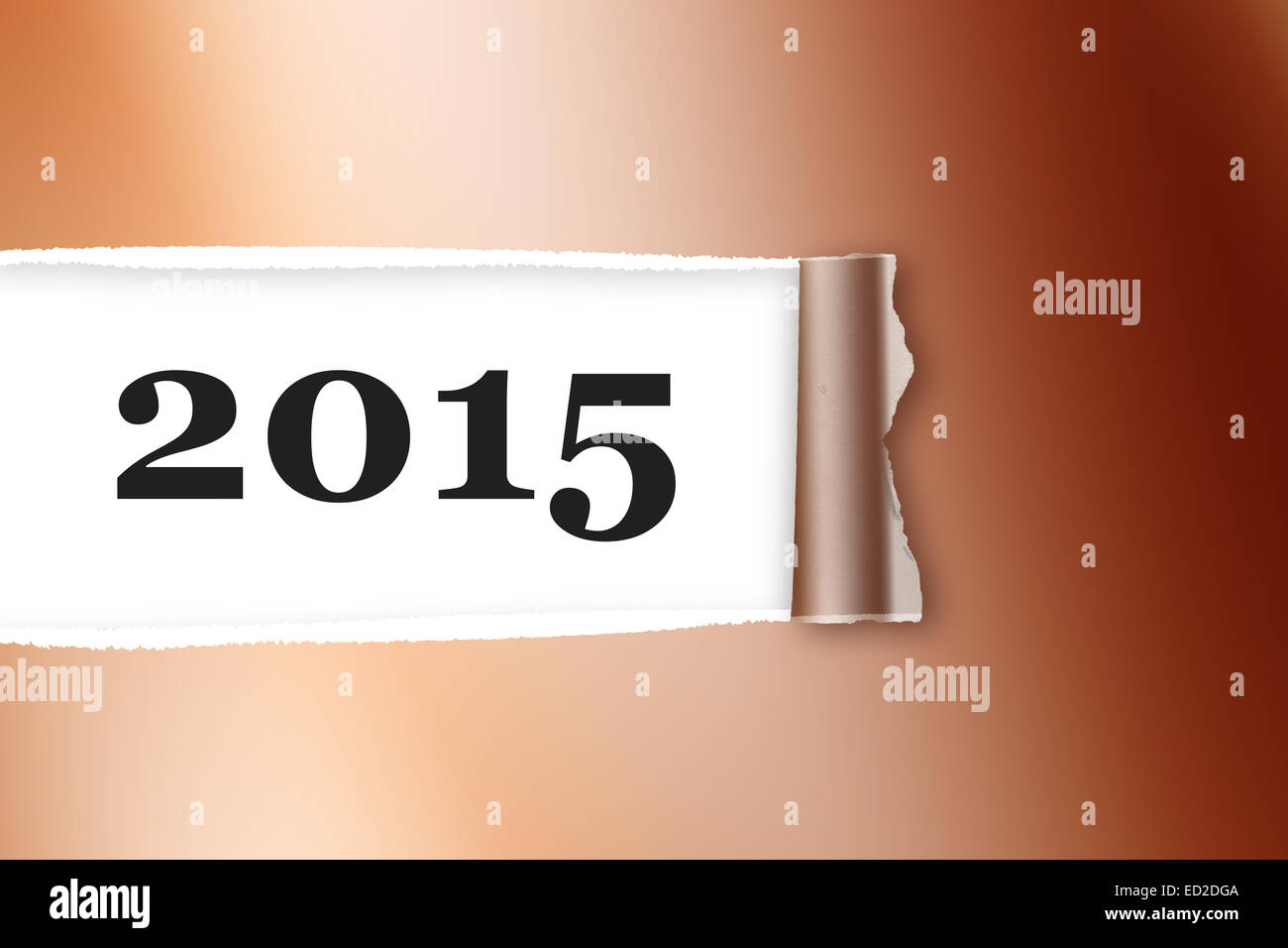Composite image of rip in gold paper Stock Photo - Alamy