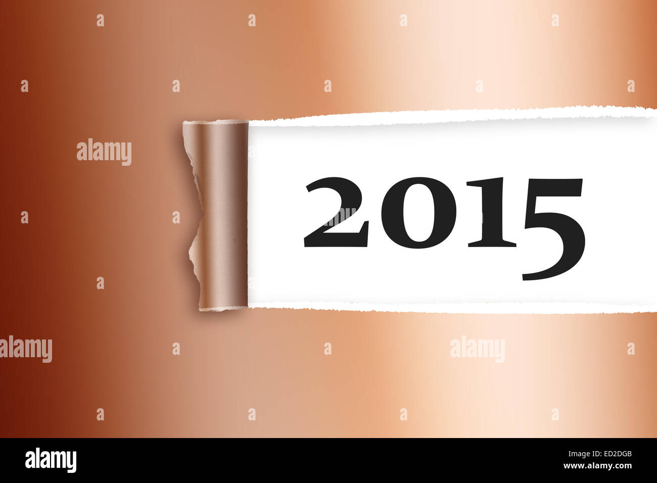 Composite image of rip in gold paper Stock Photo - Alamy