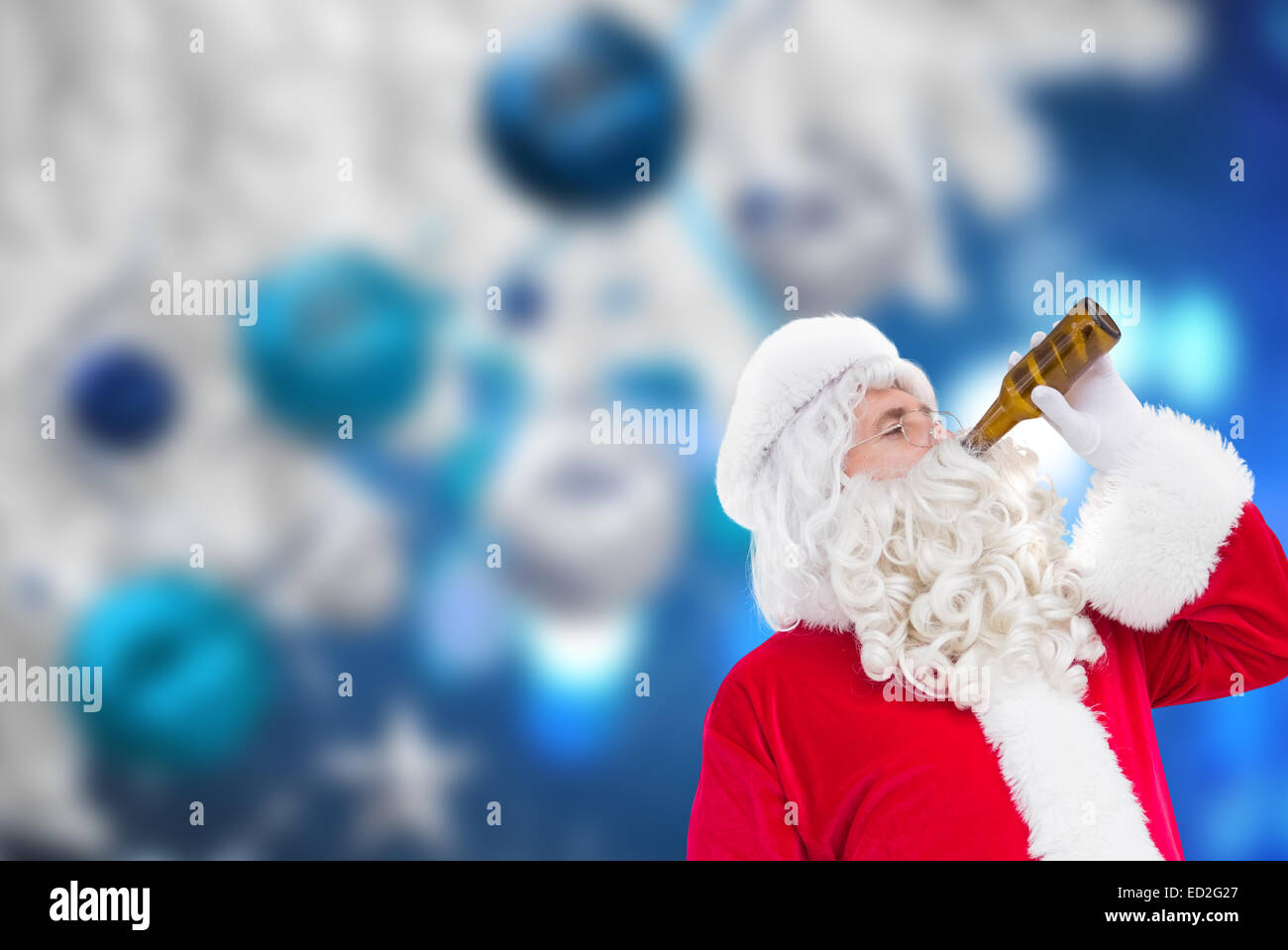 Father christmas drinking beer hi-res stock photography and images - Alamy