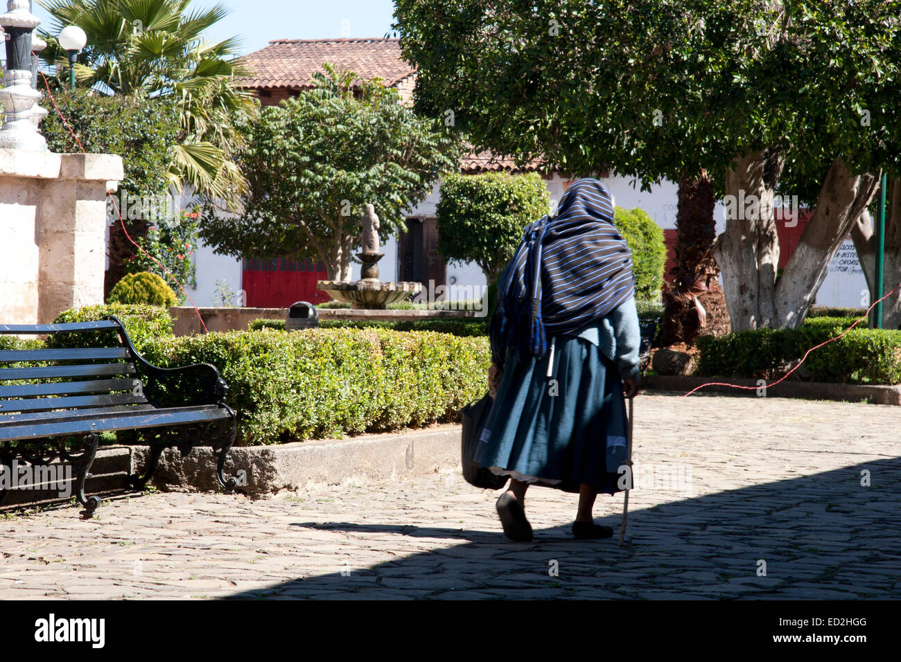 A Purepecha Indian woman in Tzintzuntzan, Michoacan, Mexico Stock Photo ...