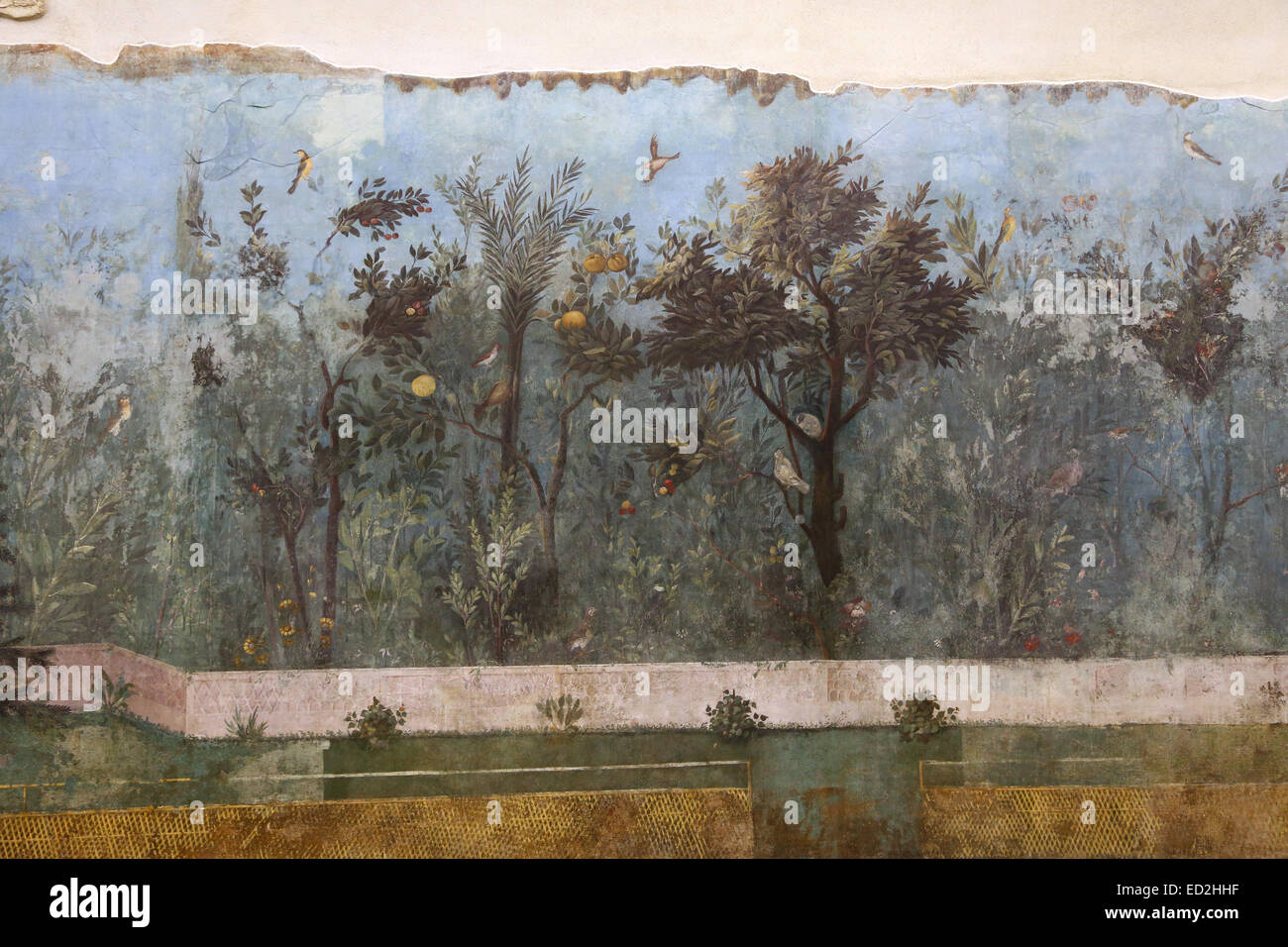 Italy. Rome. Villa of Livia. Painted Garden, removed from the ...