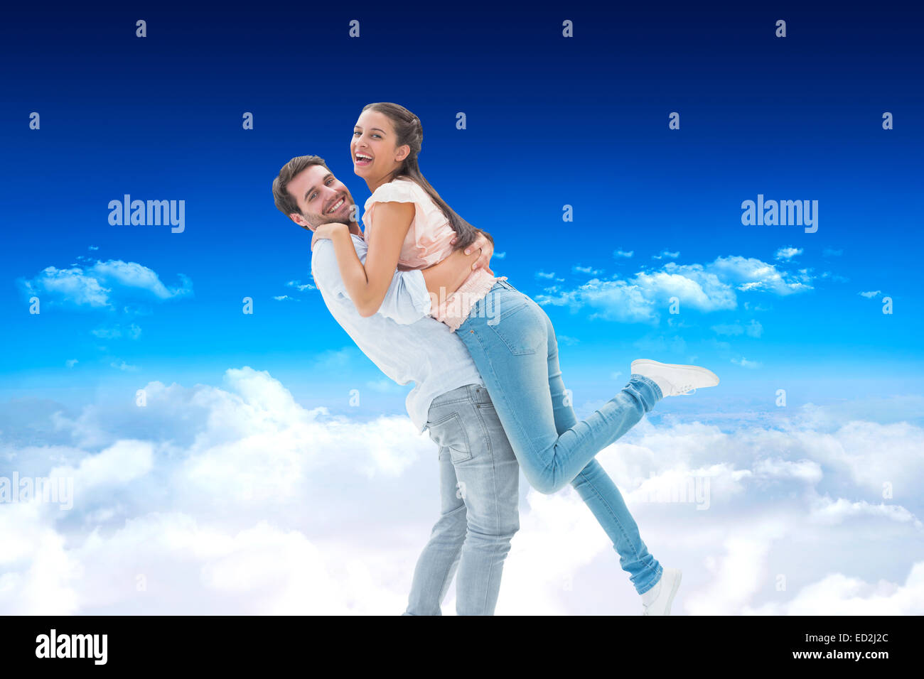 Man lifting girlfriend looking other hi-res stock photography and ...