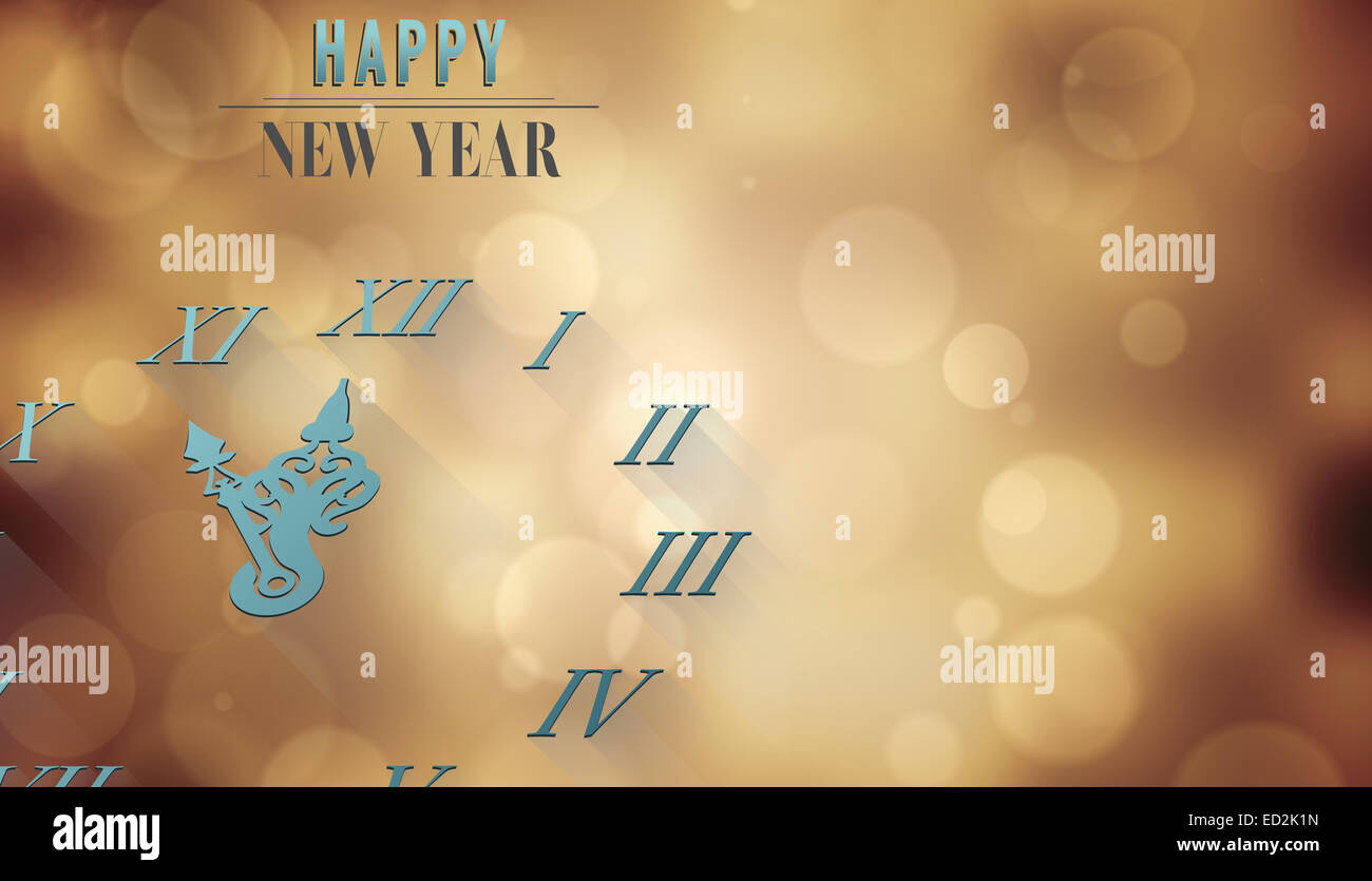 Composite image of happy new year message Stock Photo - Alamy