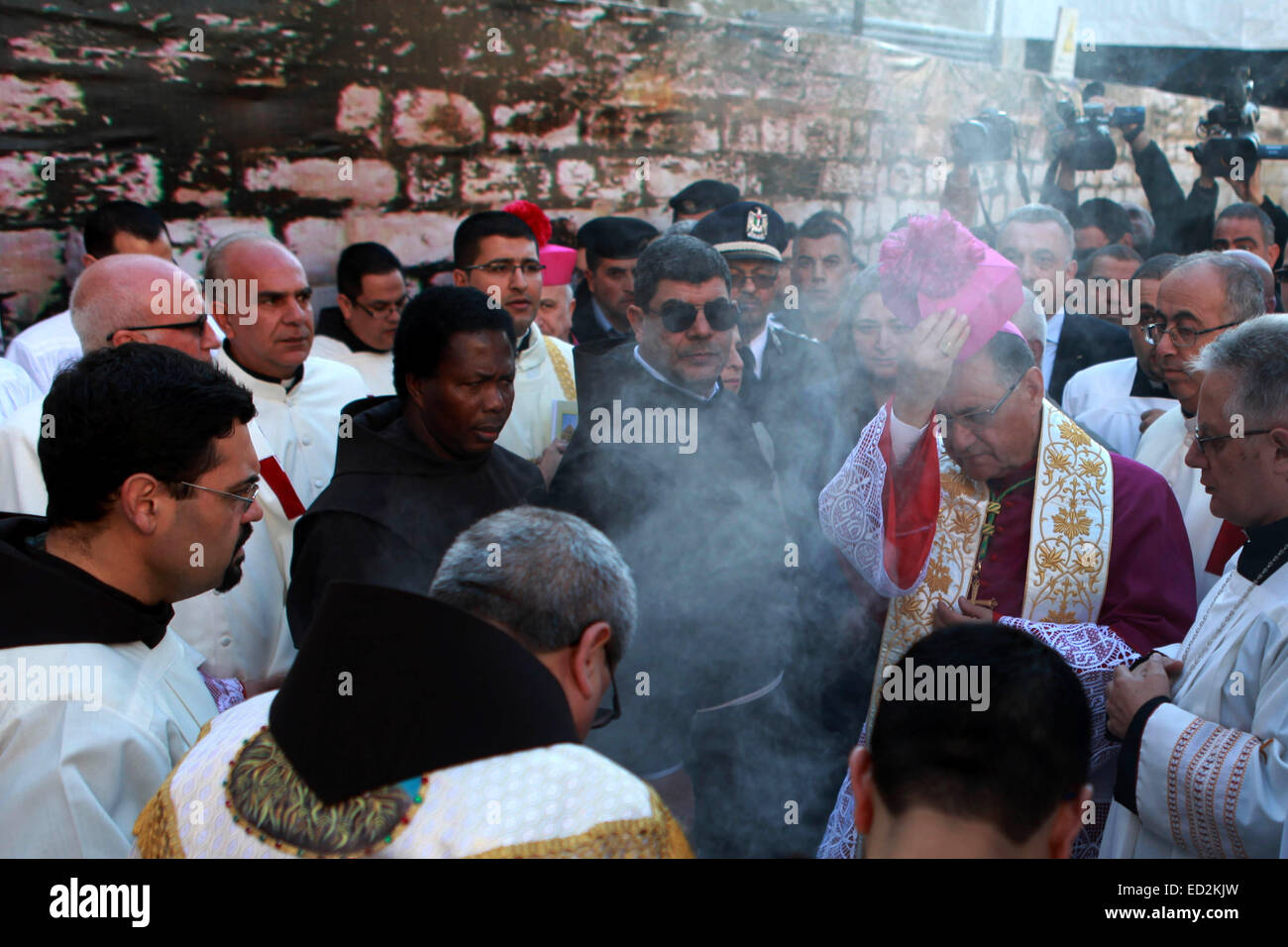 Bethlehem, West Bank, Palestinian Territory. 25th Dec, 2014. The Latin ...