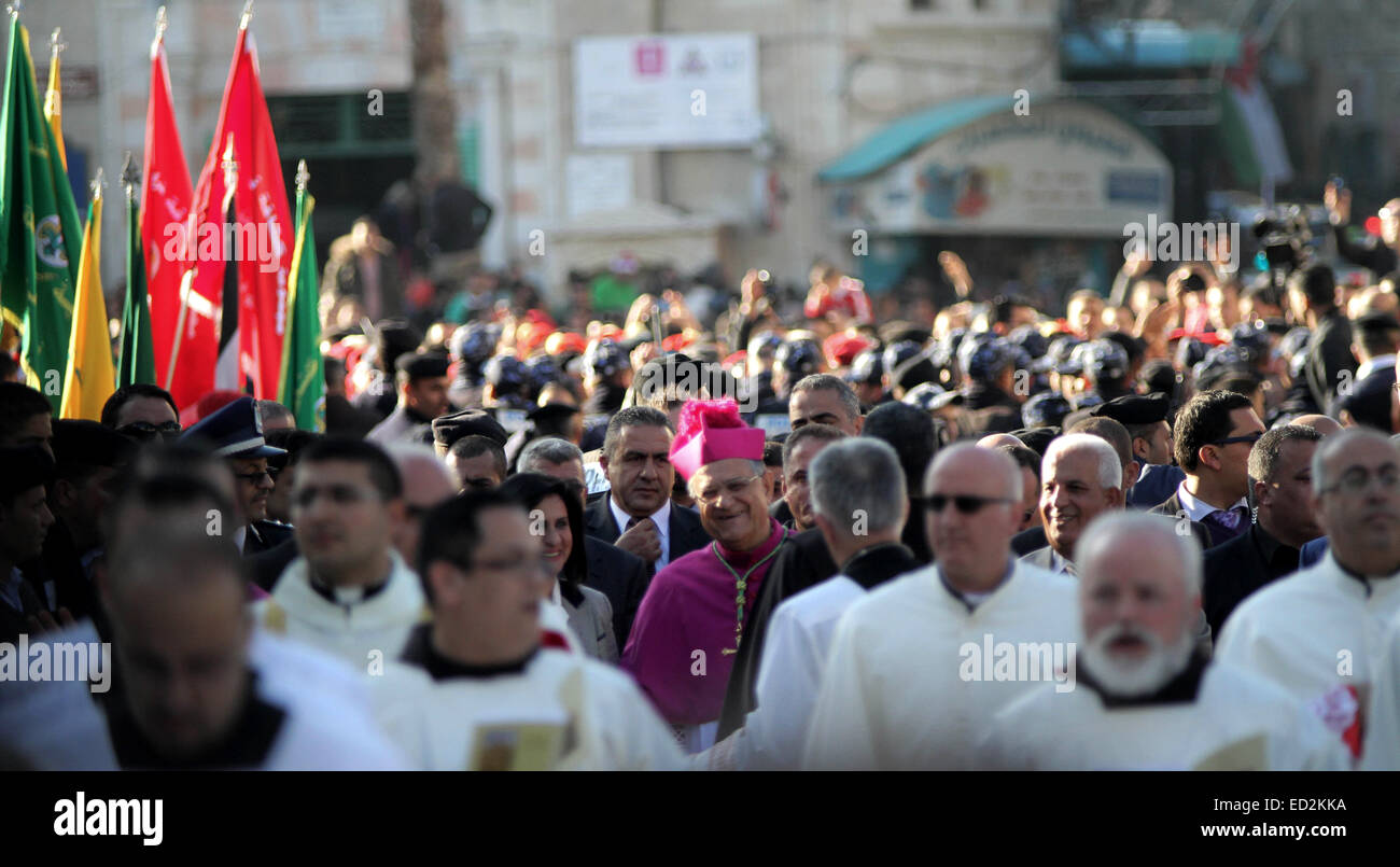 Bethlehem, West Bank, Palestinian Territory. 24th Dec, 2014. The Latin ...