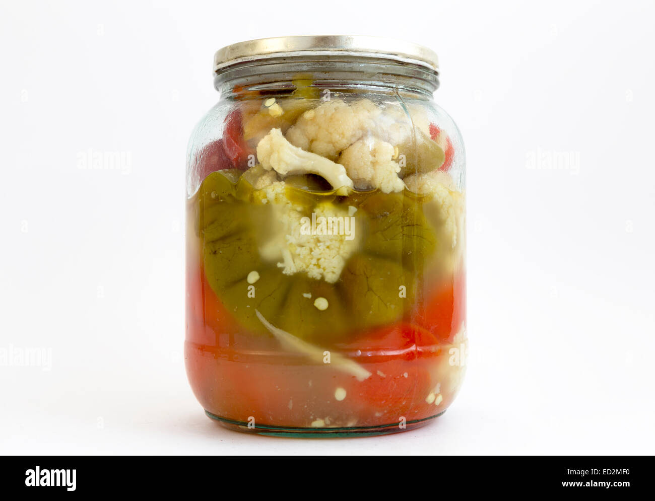 Pickle in a jar isolated on white Stock Photo - Alamy