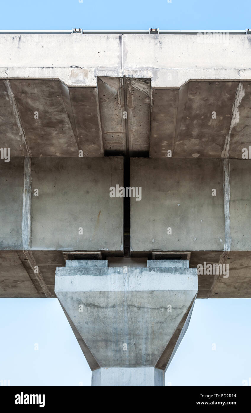 Modern bridge structure of express train to the airport Stock Photo - Alamy