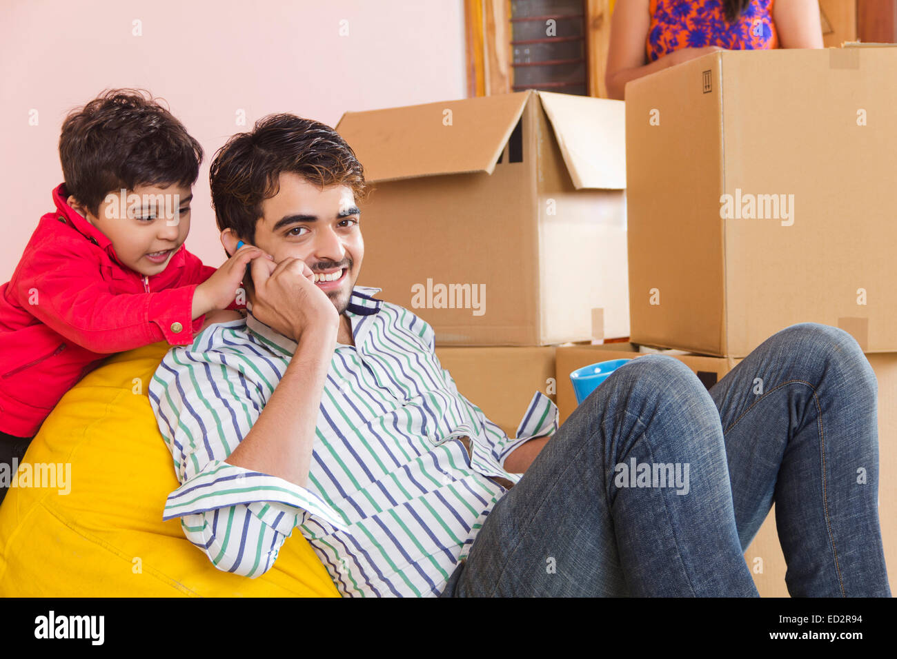 Father son caring talking hi-res stock photography and images - Alamy