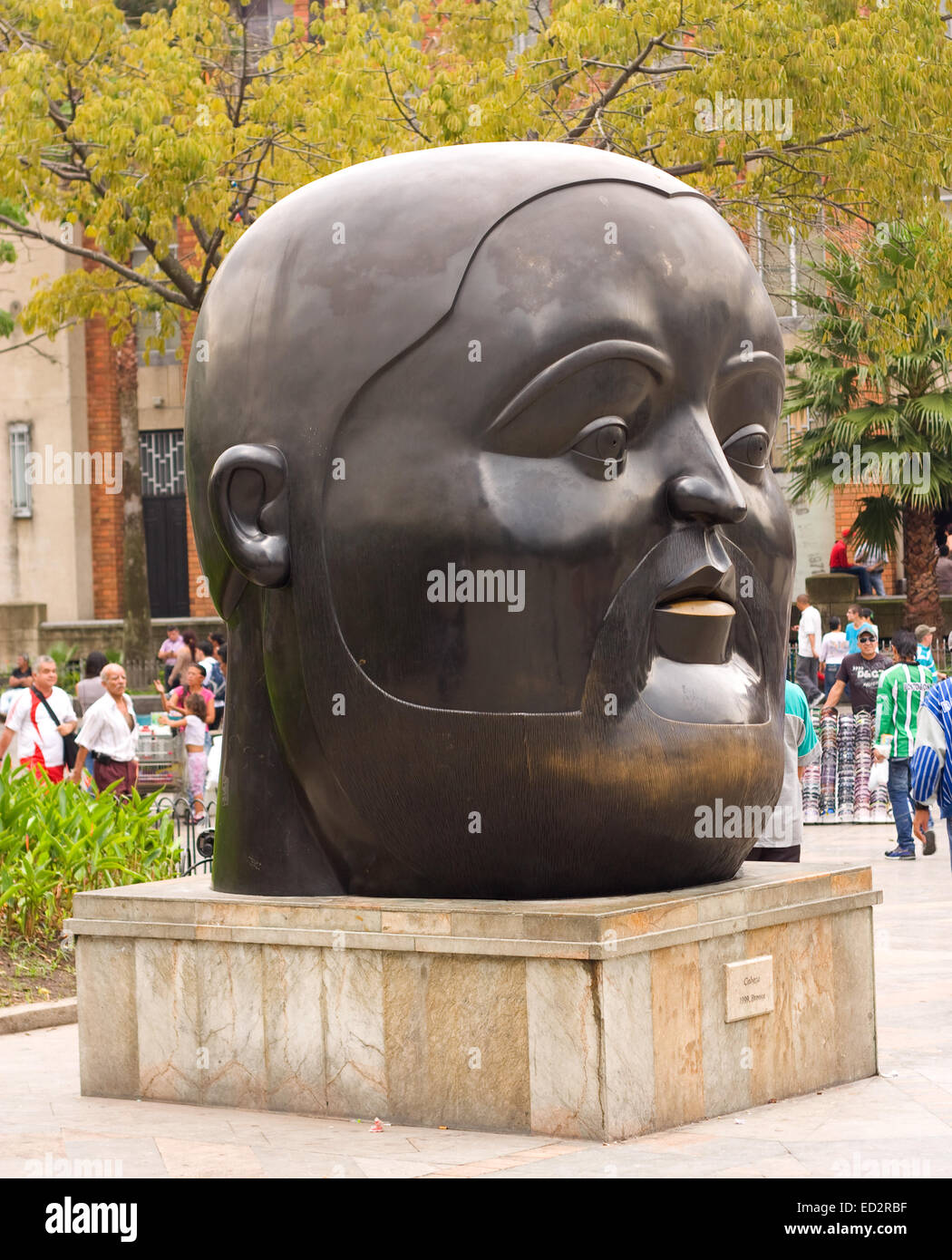 MEDELLIN, COLOMBIA - OCT 10th 2012: Statue's in the Botero Square, on ...