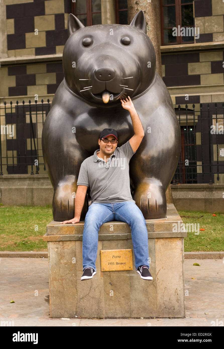 MEDELLIN, COLOMBIA - OCT 10th 2012: Statue's in the Botero Square, on ...
