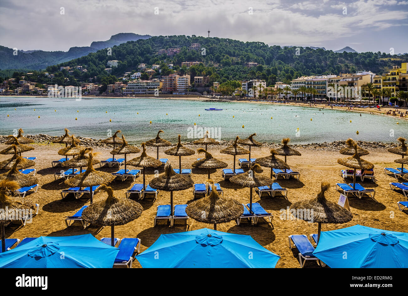 Nice beach and seaside of Majorca, Spain Stock Photo - Alamy
