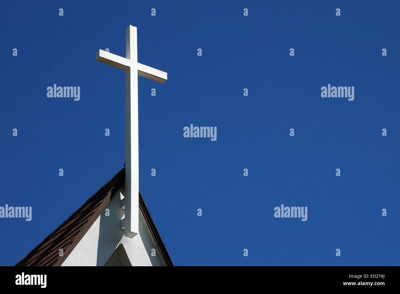 Cross On A Church Stock Photo - Alamy