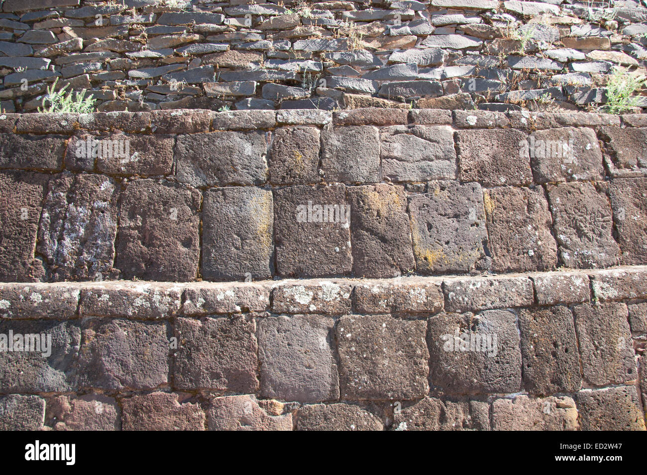 The Tarascan ceremonial site of Tzintzuntzan was built of basalt blocks ...