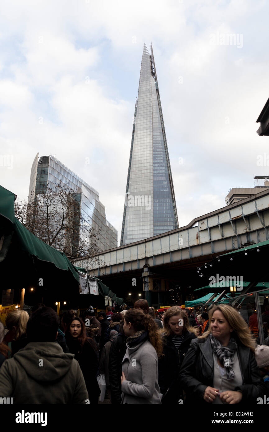 London, UK. 24th Dec, 2014. Borough Market on Christmas Eve, London, UK ...