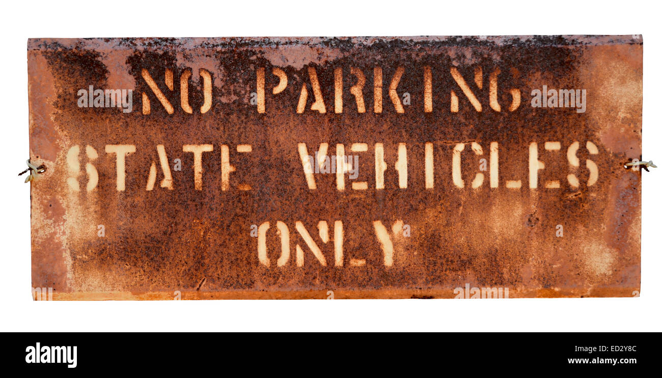 State Vehicles Only Sign Stock Photo - Alamy