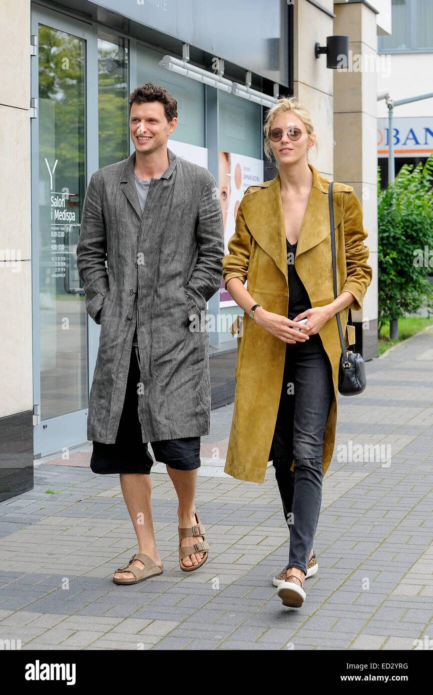 Anja Rubik and her husband Sasha Knezevic visit a spa in Warsaw ...