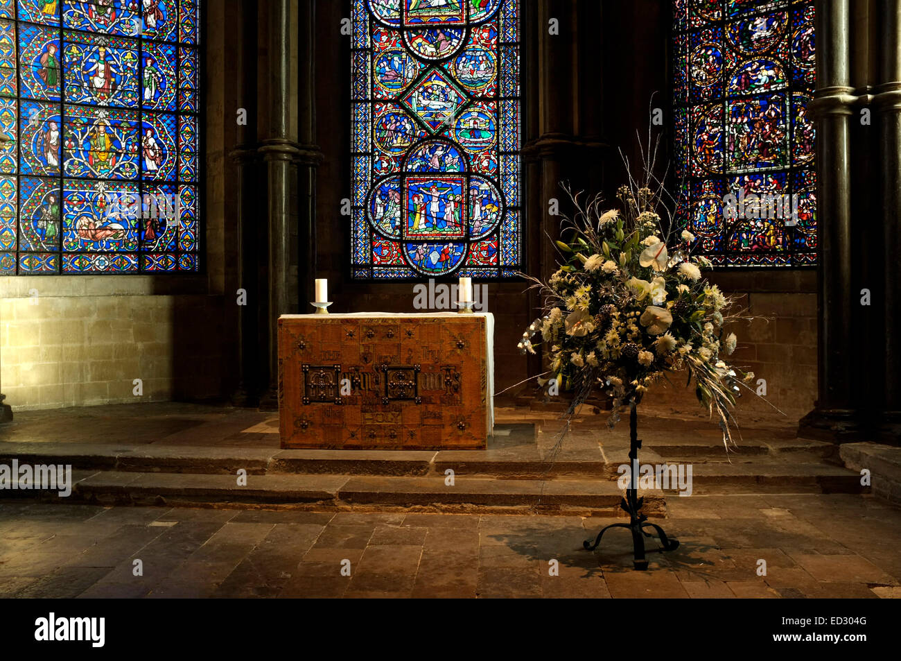 side chapel in canterbury cathedral in kent uk december 2014 Stock ...