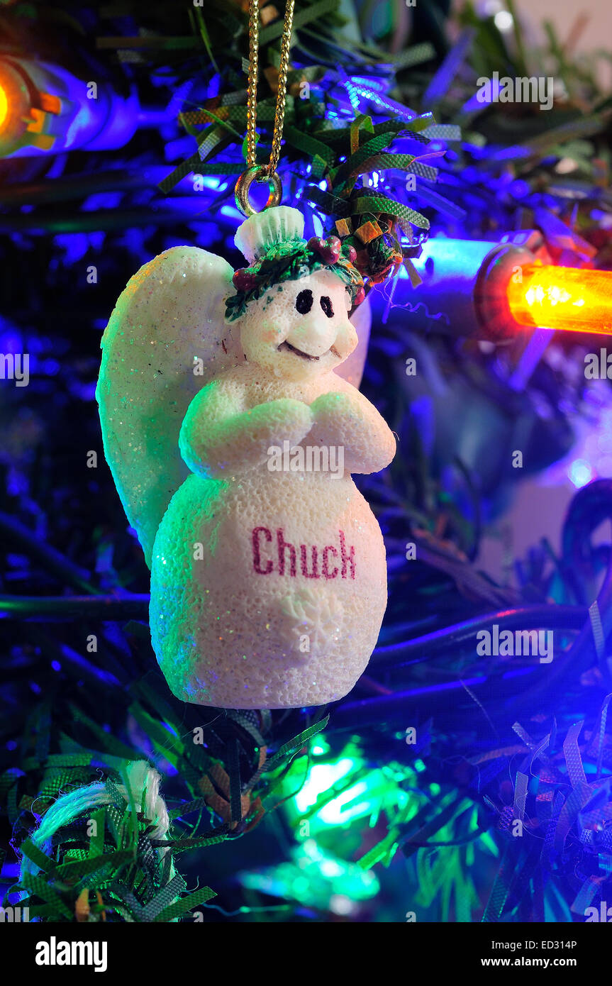 Snowman Angel Christmas Ornament Stock Photo - Alamy