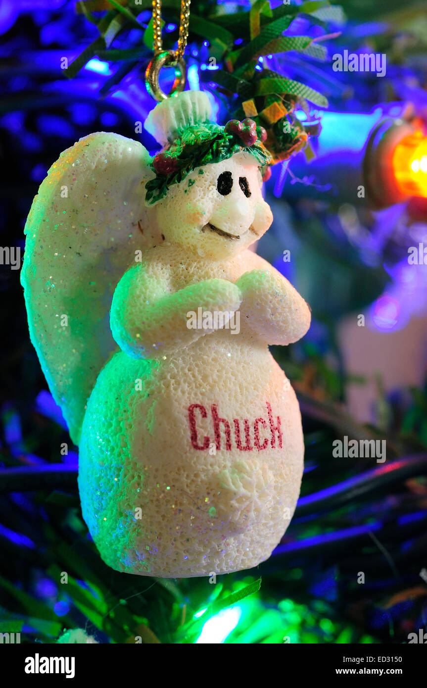 Snowman Angel Christmas Ornament Stock Photo - Alamy