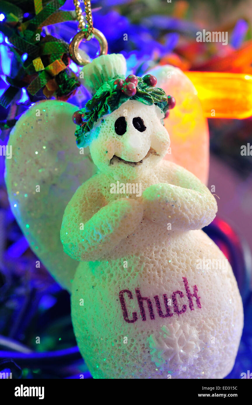 Snowman Angel Christmas Ornament Stock Photo - Alamy