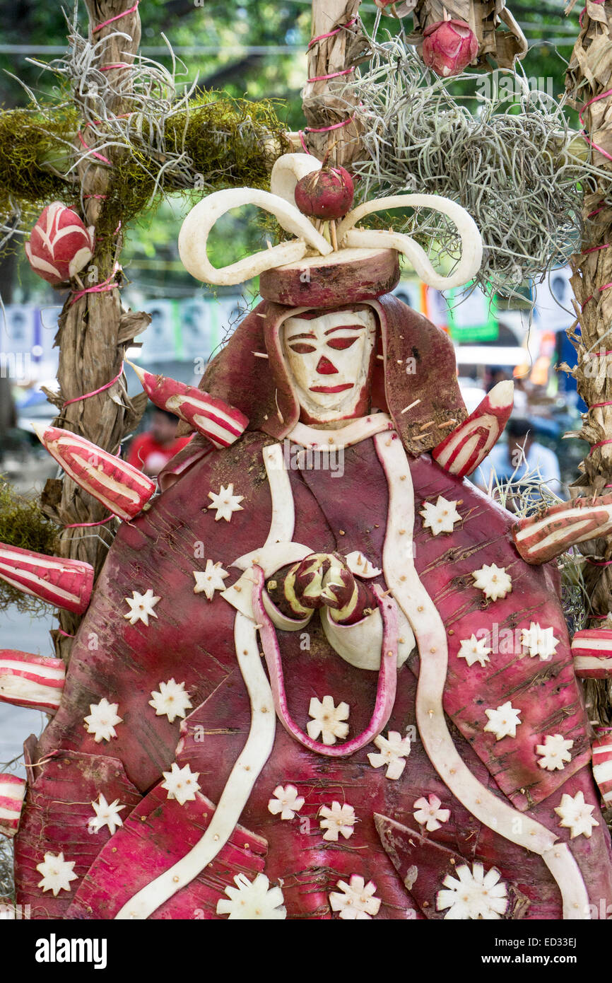 Oaxaca Mexico, December 23, 2014: Noche de Rabanos, folk art radish ...