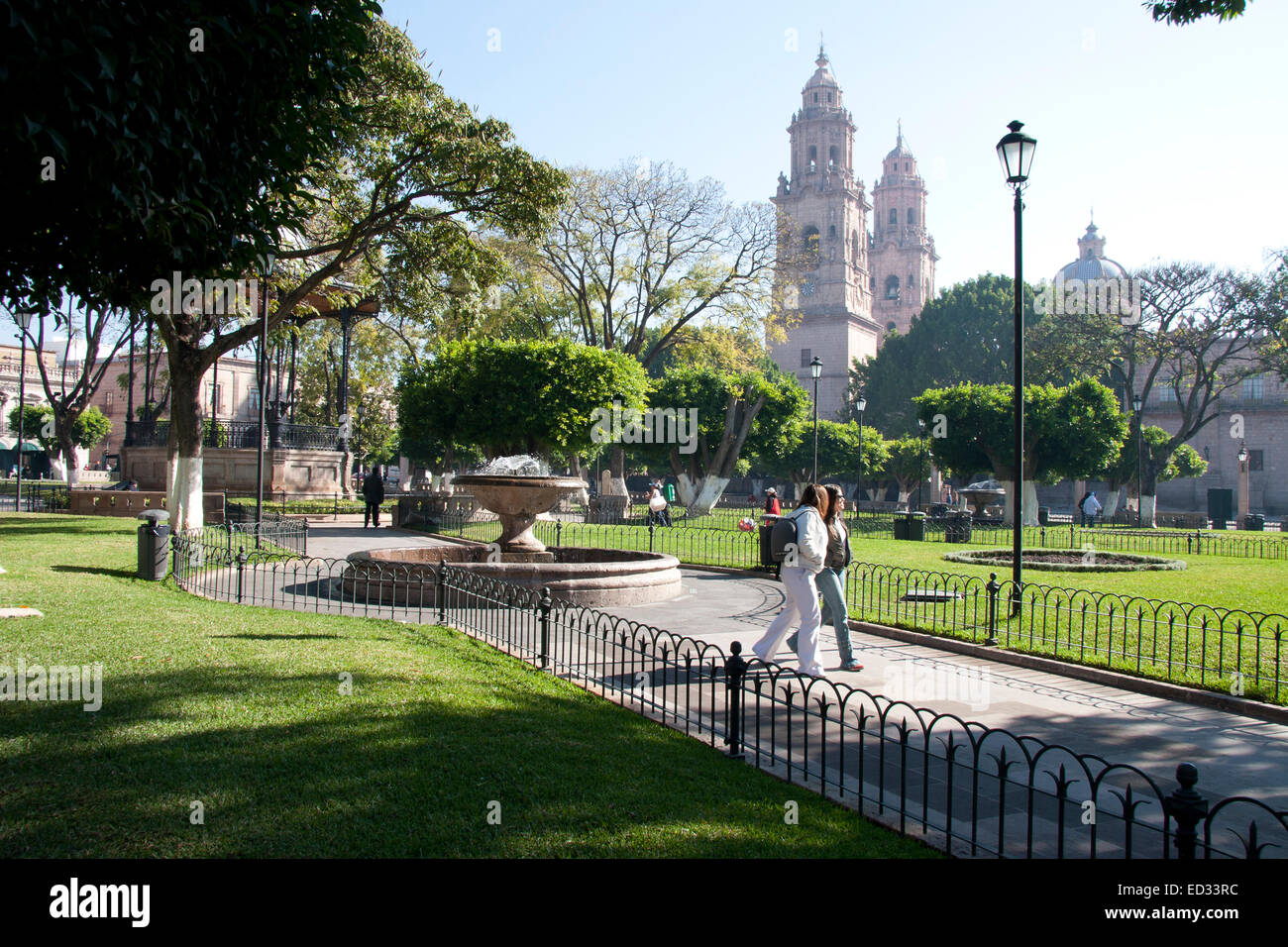 Plaza de Armas in Morelia, Michoacan, Mexico Stock Photo - Alamy