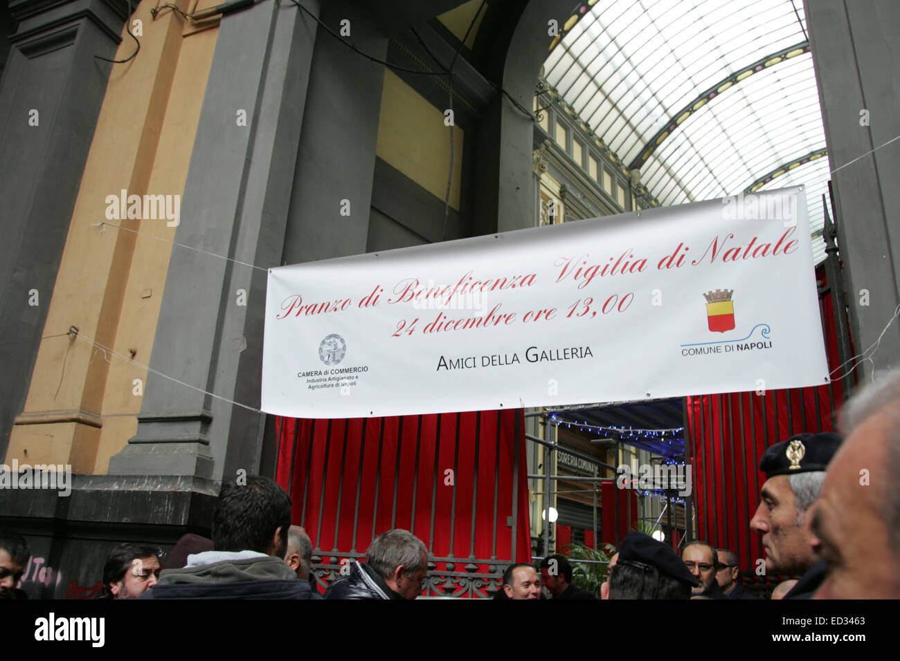 Naples, Italy. 24th Dec, 2014. Two hundred volunteers have served about ...