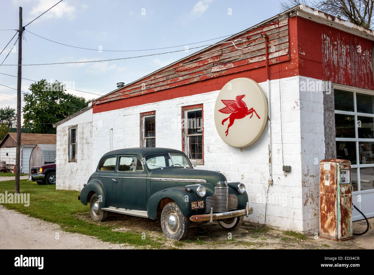 Illinois,Midwest,Odell,historic highway Route 66,antique,car cars ...