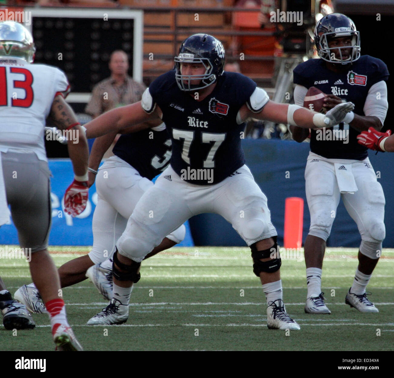 Honolulu, Hawaii. 24th Dec, 2014. Rice Owls offensive lineman Andrew ...
