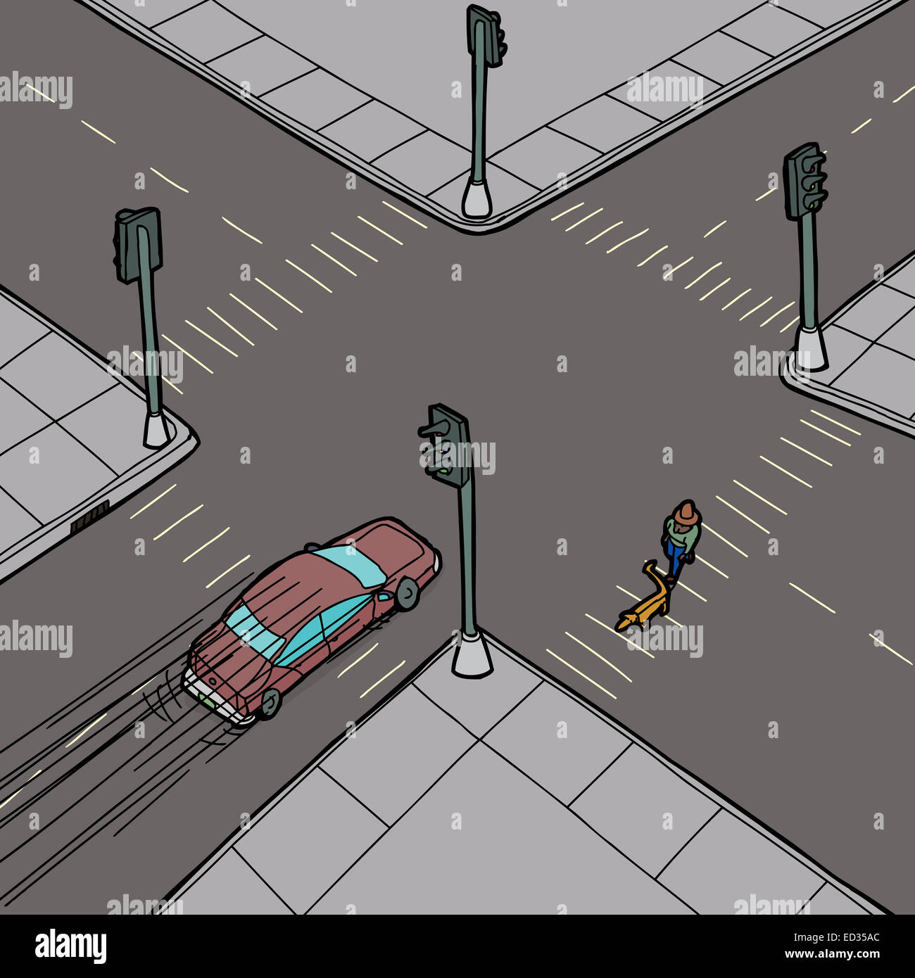 Pet Sidewalk Intersection High Resolution Stock Photography and Images ...