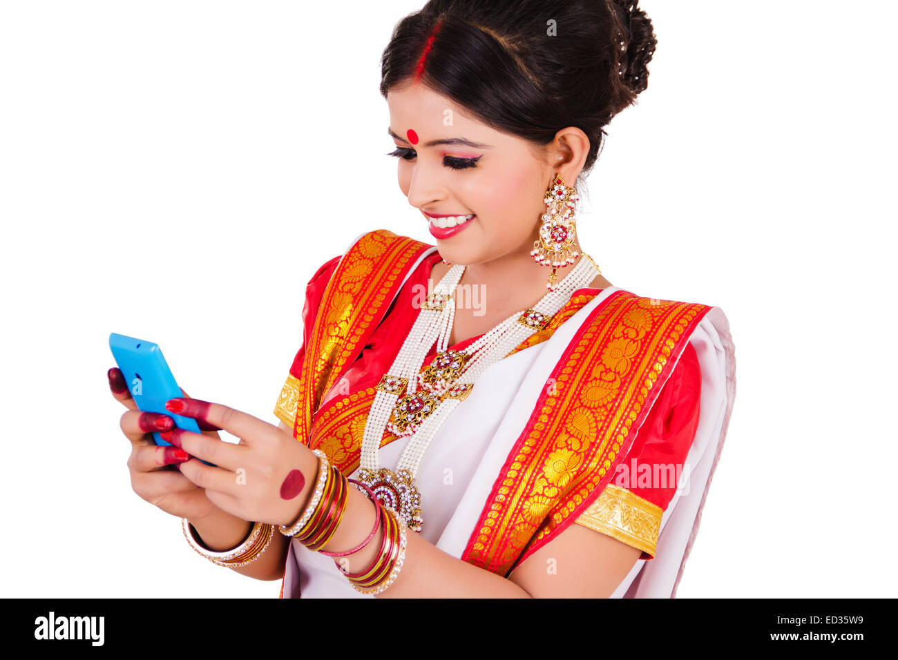 Indian beautiful girl chatting phone hi-res stock photography and ...