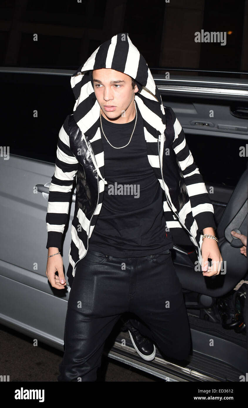 Austin Mahone seen arriving at mahiki nightclub in london to party ...