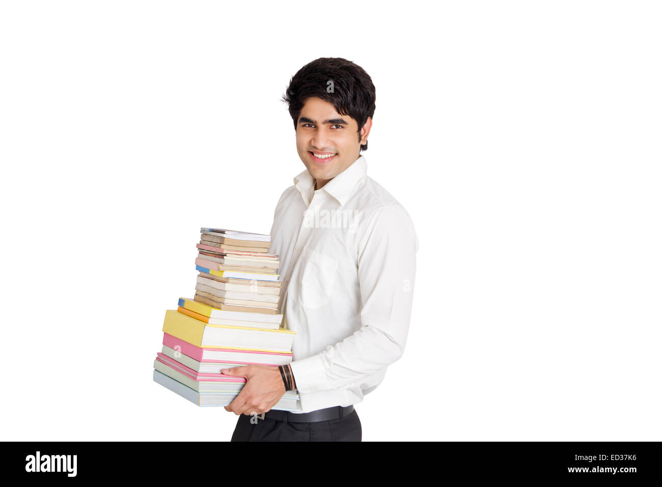 Carrying stack of notebooks textbooks hi-res stock photography and ...