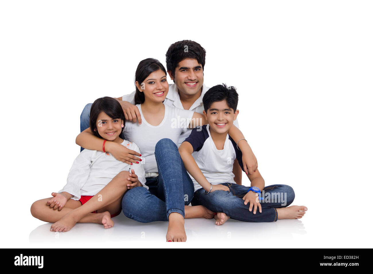 indian Family floor sitting enjoy Stock Photo - Alamy