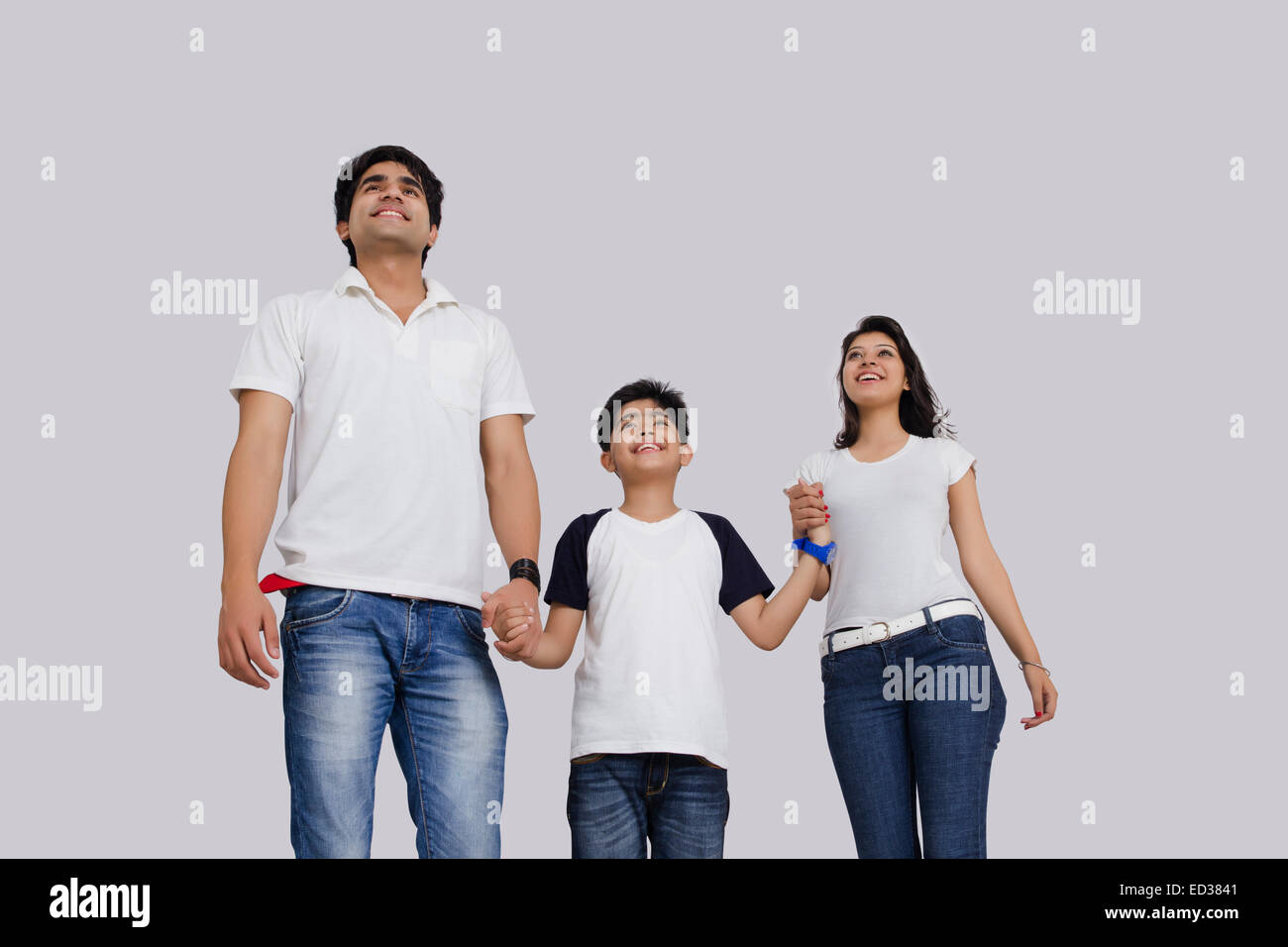 indian Parents and son standing pose Stock Photo - Alamy