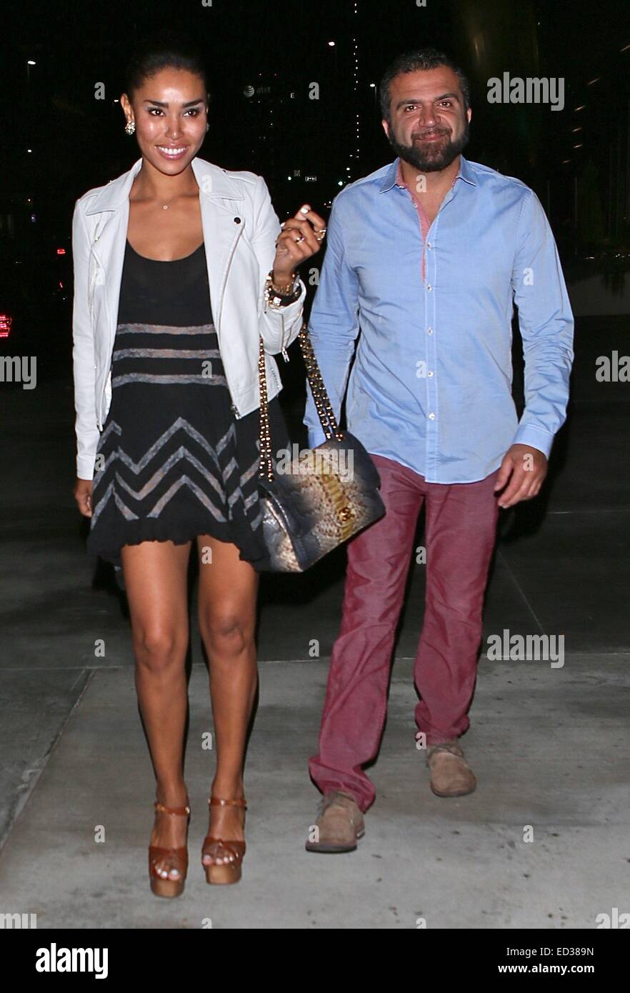 V. Stiviano attends the state of the art Ferrari event in Downtown Los ...