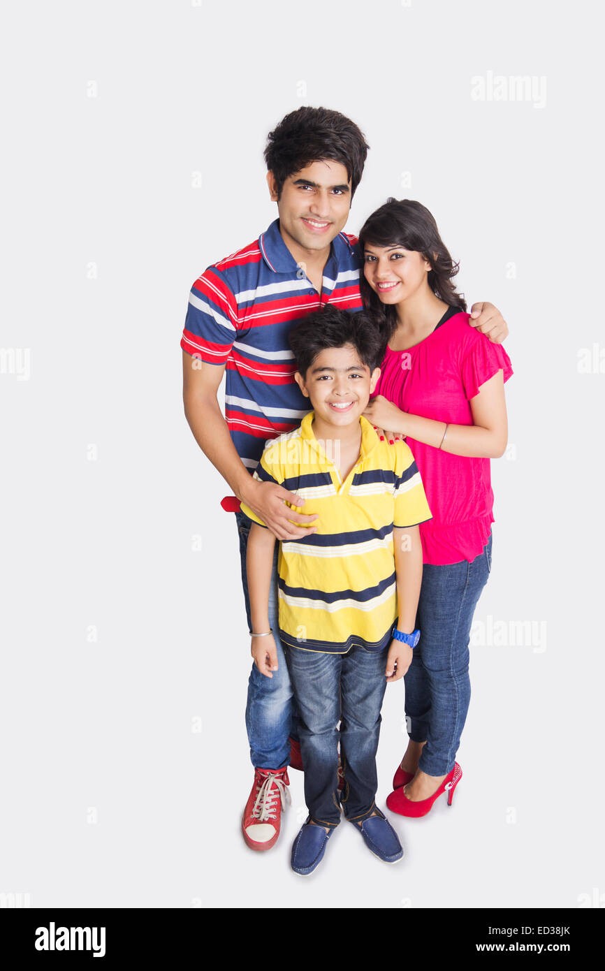 Family three father daughter pose hi-res stock photography and images ...