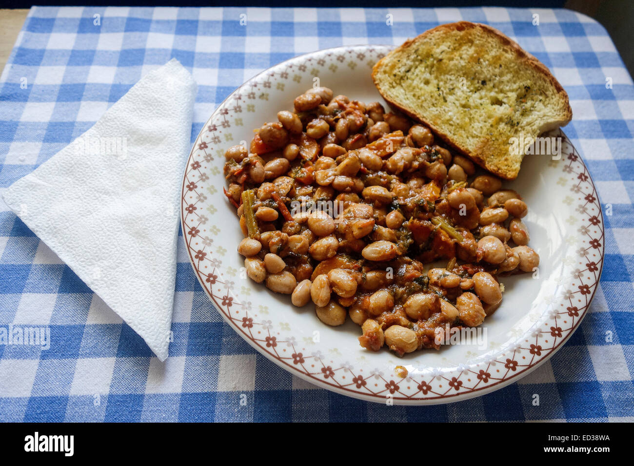 Greek cuisine. Gigandes Beans Stock Photo - Alamy