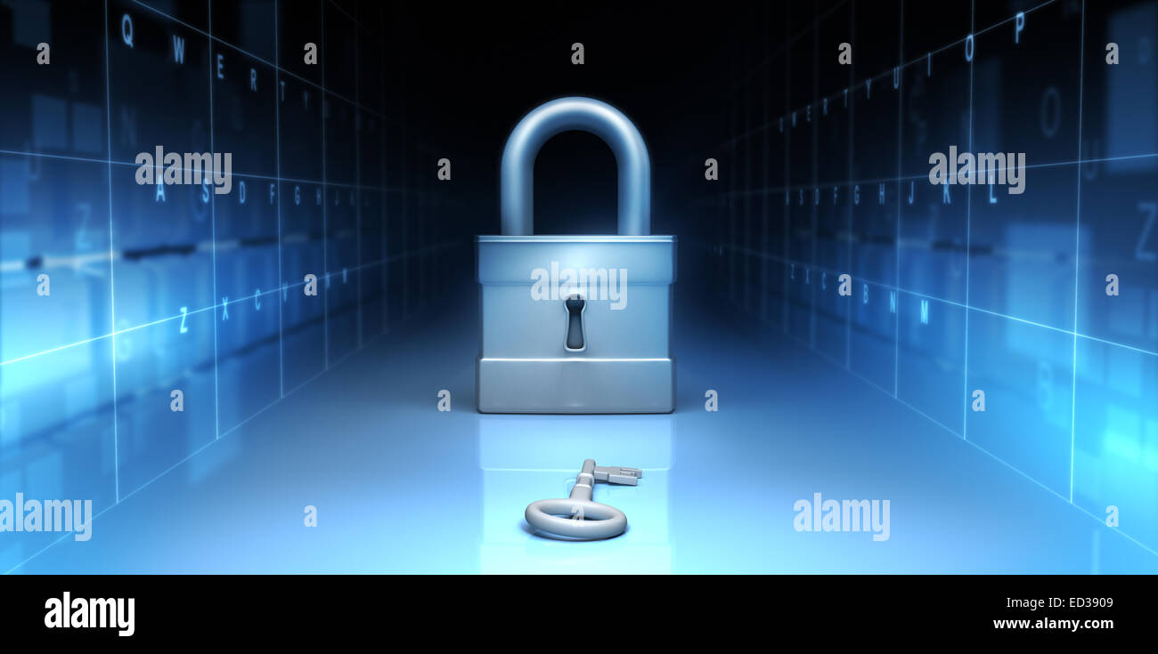 Key, lock in the tunnel Stock Photo - Alamy