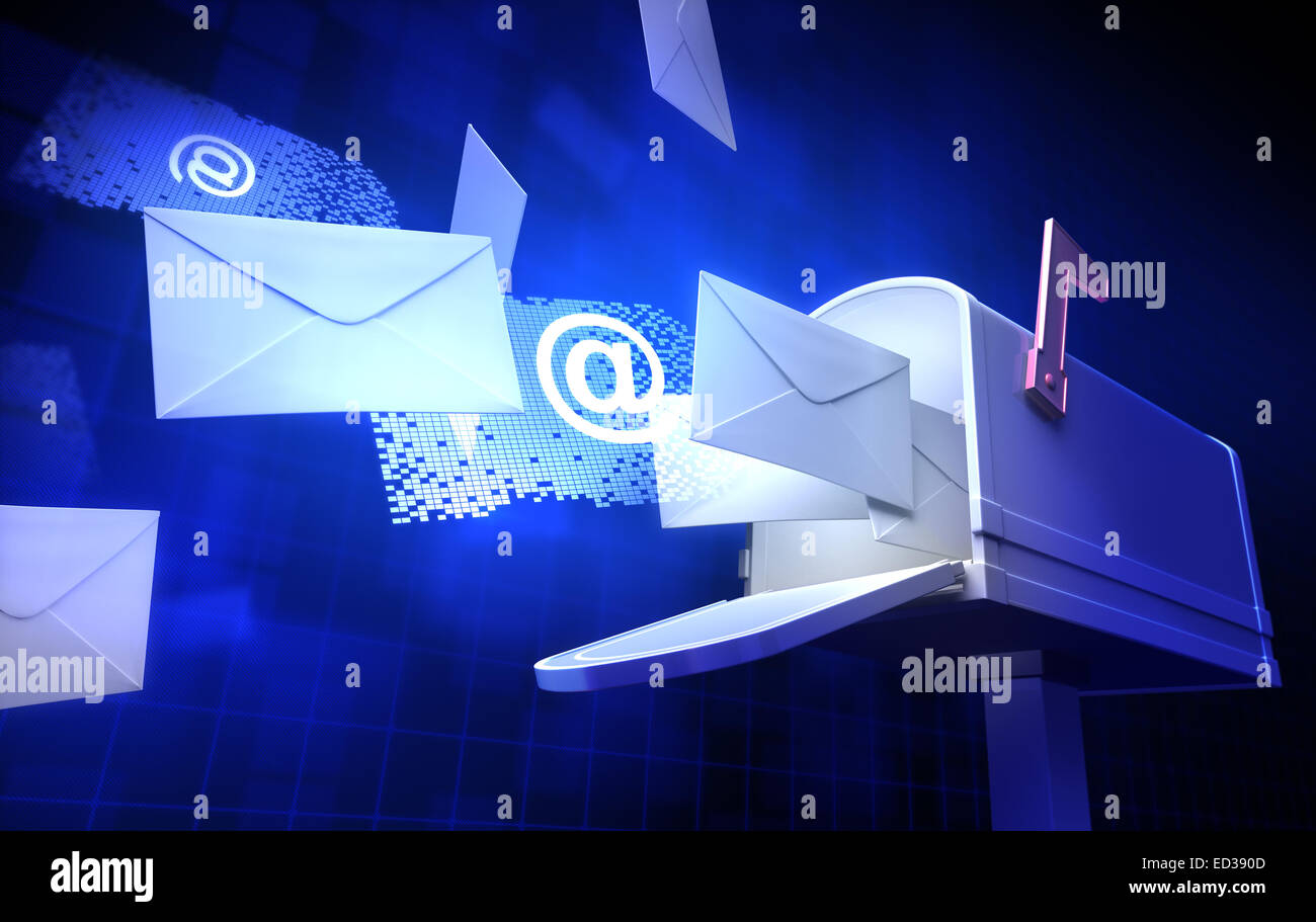 Various internet messages from mailbox Stock Photo - Alamy