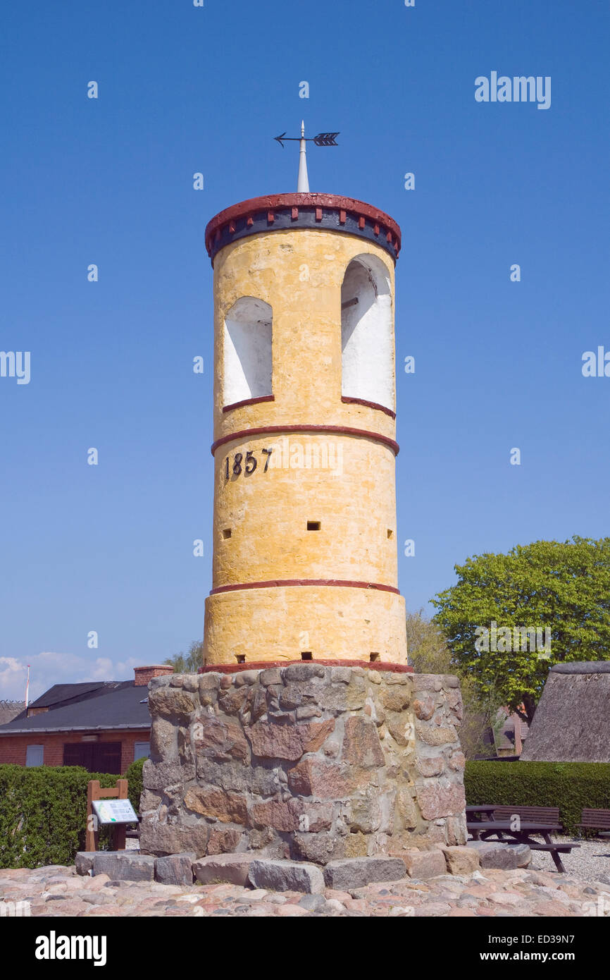 Small bell tower. Shot from Nordby on the small island Samsoe, Denmark ...