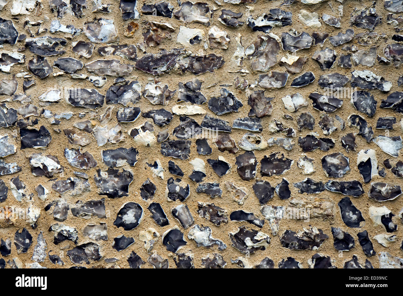 Old church wall made of flintstones. Can be used as background Stock ...
