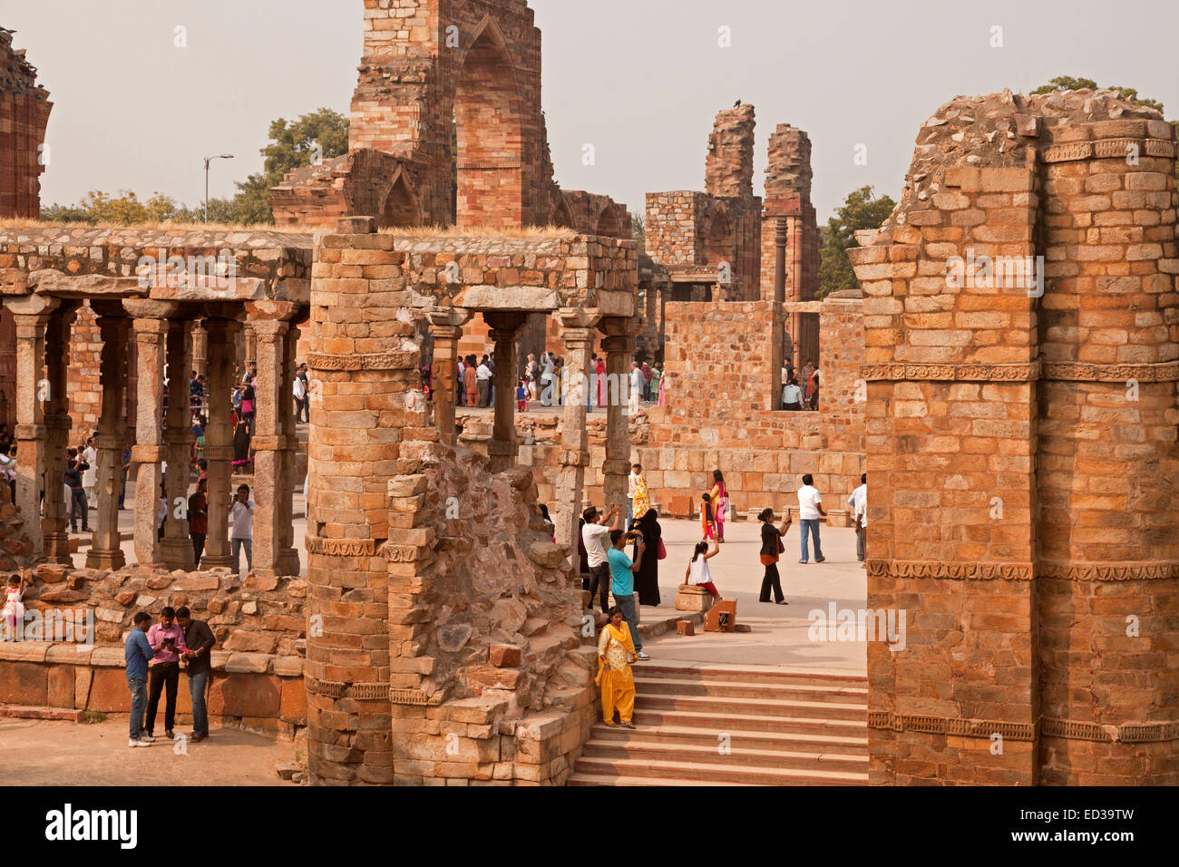 Quwwat-Ul-Islam Mosque ruins at the Qutb complex, UNESCO World Heritage ...