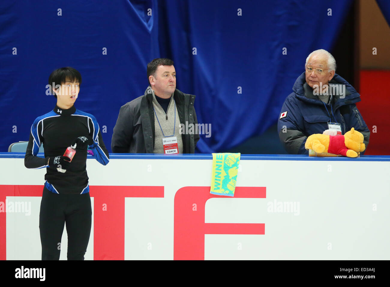 Big Hat, Nagano, Japan. 25th Dec, 2014. L-R) Yuzuru Hanyu, Brian Orser ...