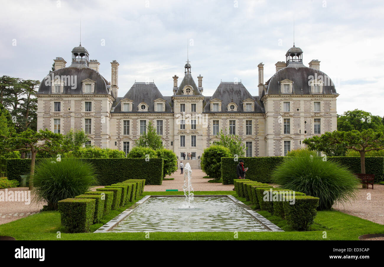 CHEVERNY, FRANCE - MAY 24, 2014: Chateau de Cheverny, a famous castle ...