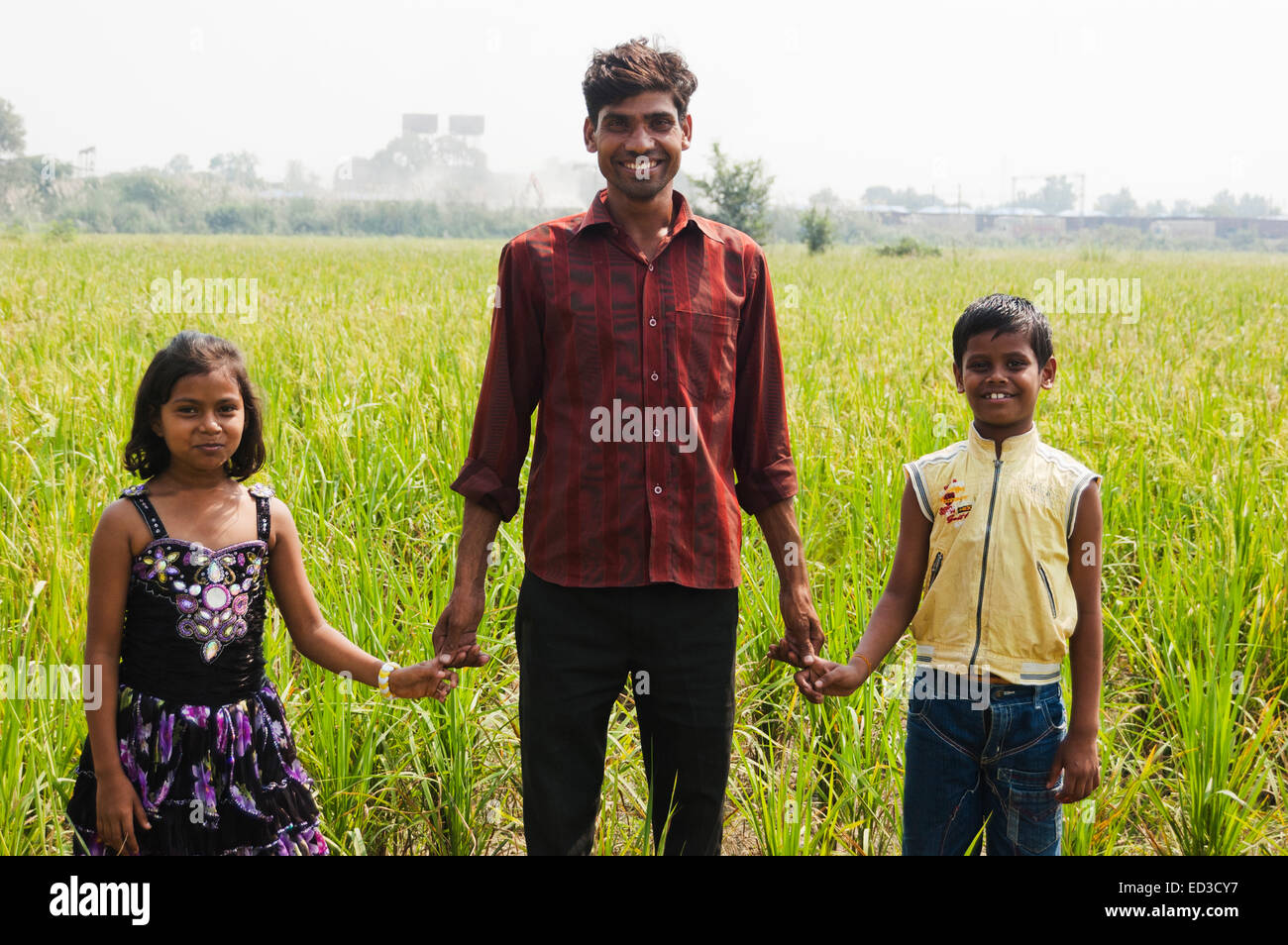 indian rural farmer and child Farm enjoy Stock Photo - Alamy
