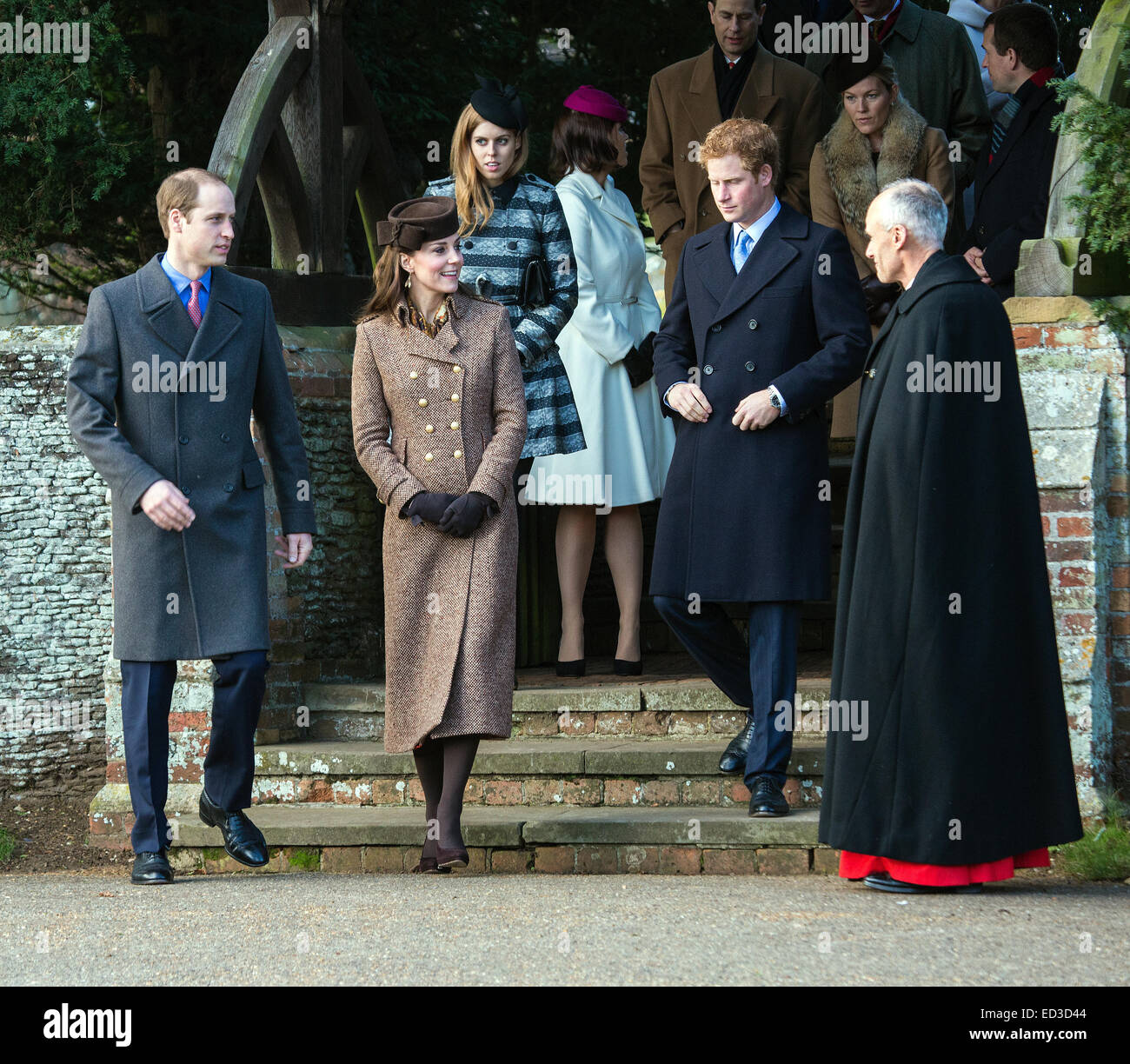 Royal family at sandringham christmas hi-res stock photography and ...