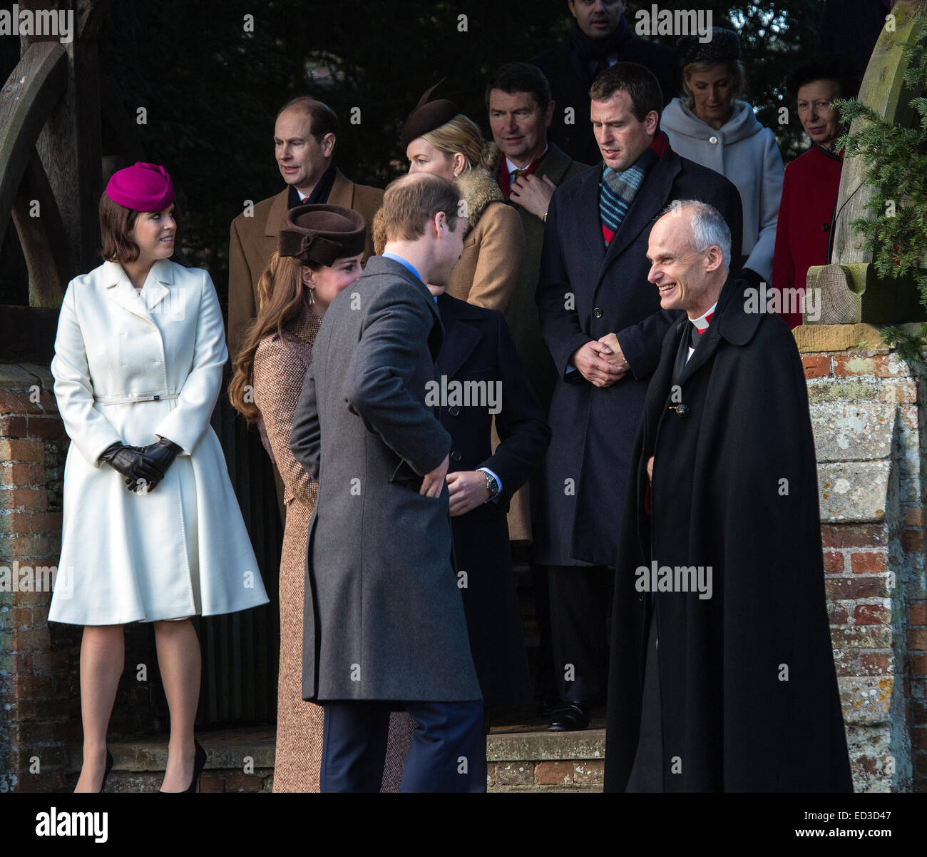 Sandringham, UK. 25th Dec, 2014. The Royal Family attends the Christmas ...